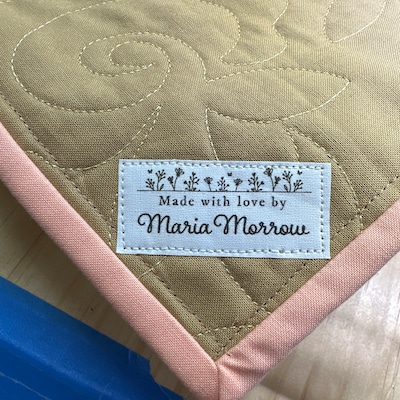 Fabric Name Tags 30x Cotton Name Labels Two Line - Etsy
