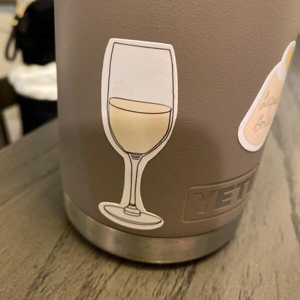 Wine Glass Sticker Set, Graduation Gifts, Cheers Sticker, Rose Wine ...