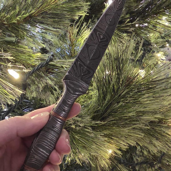 Handmade Double Edged Boot Knife , Damascus Best Hunting Knife ...