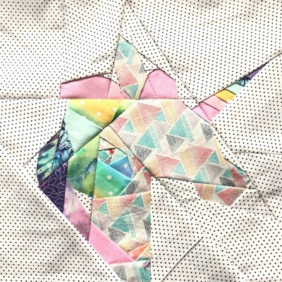 Magical Unicorn Paper Pieced PDF Quilt Block Pattern - Etsy