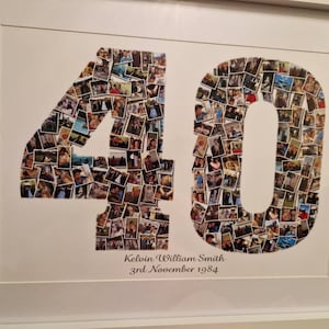 Digital Personalised Photo Collage, Rectangle Shape Collage, Photo Gift ...