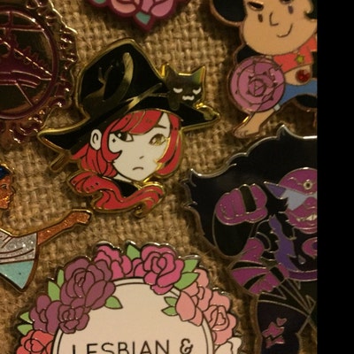 Mint Witch With Cat Familiar Hard Enamel Pin STANDARD Grade - Etsy