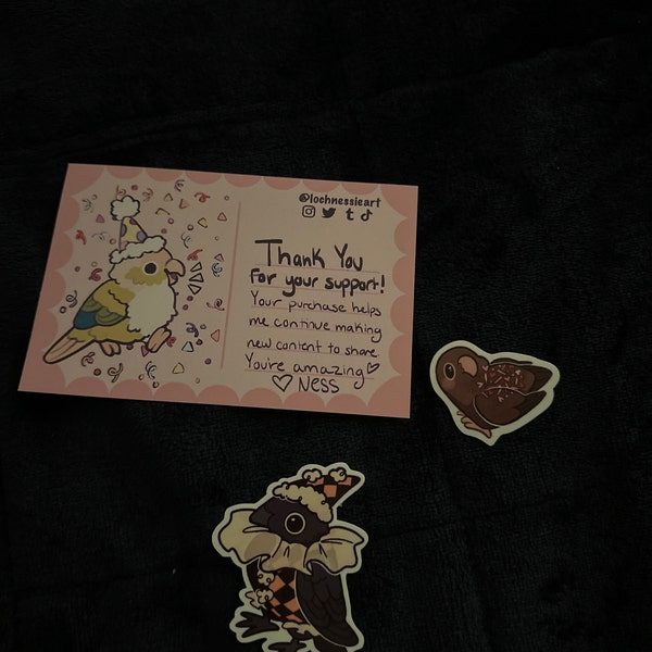 Clown Love Bird Stickers / Crow Sticker / Clown Sticker / Cute Animal ...