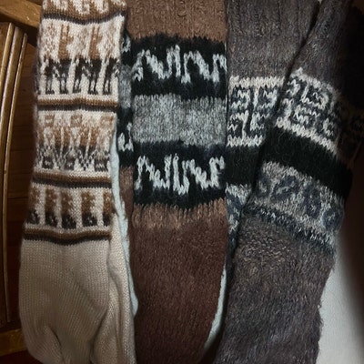 SALE 20% OFF Hand Knitted Bolivian Peruvian Alpaca Yarn Rustic Long ...