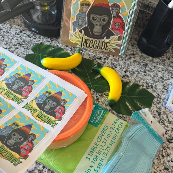 Gorilla Tag Party Supplies, Gorilla Tag Birthday, Gtag Party, Gtag ...