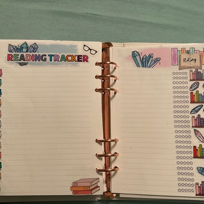 Book Lover Icon Stickers Book Planner Stickers Reading Challenge ...