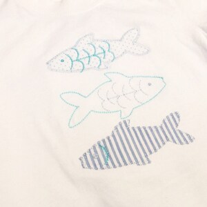 Three Fish Applique Embroidery Design - Etsy