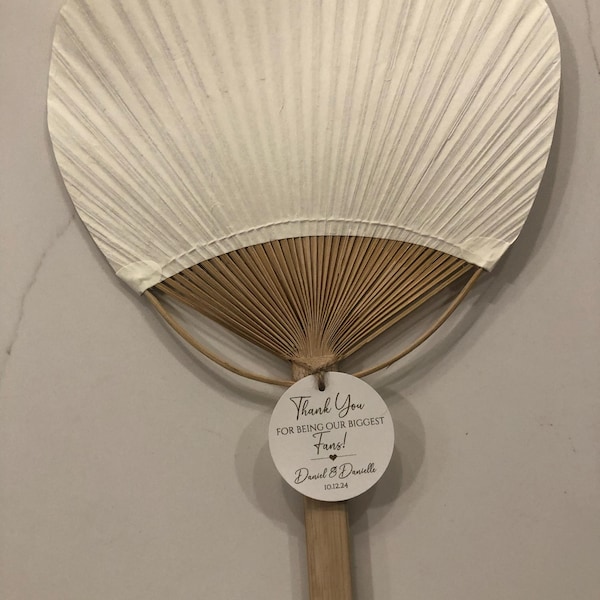 Bamboo Handle Paddle Fans - Paper Paddle Fans - Wedding Favor - Summer ...