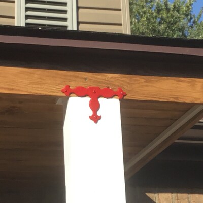 2 Pack 7 Forged Decorative T Corner Bracket, Right Angle Brace for Barn ...