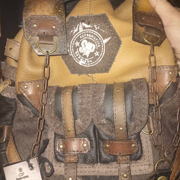 Post-apocalyptic, Dirty, Tattered Leather Khaki Green and Brown ...