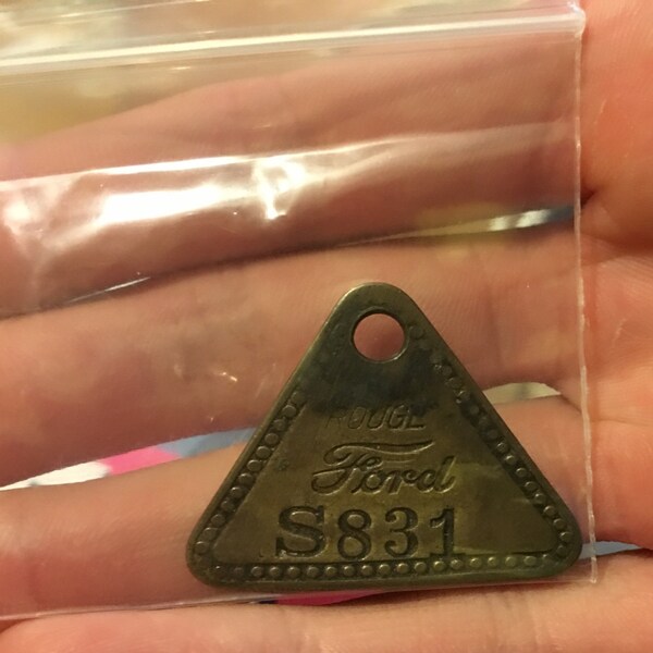 Vintage Brass Tag Ford Motor Company Rouge Plant Car Truck Auto Metal ...