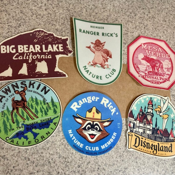 Vintage 1950's Style Big Bear Lake California National Park Retro ...