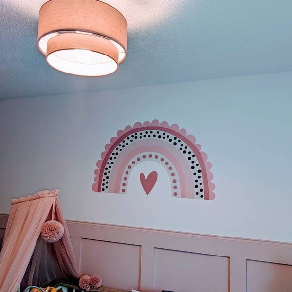 Extra Large Pink Rainbow Wall Sticker Decal | Children's Nursery Wall ...