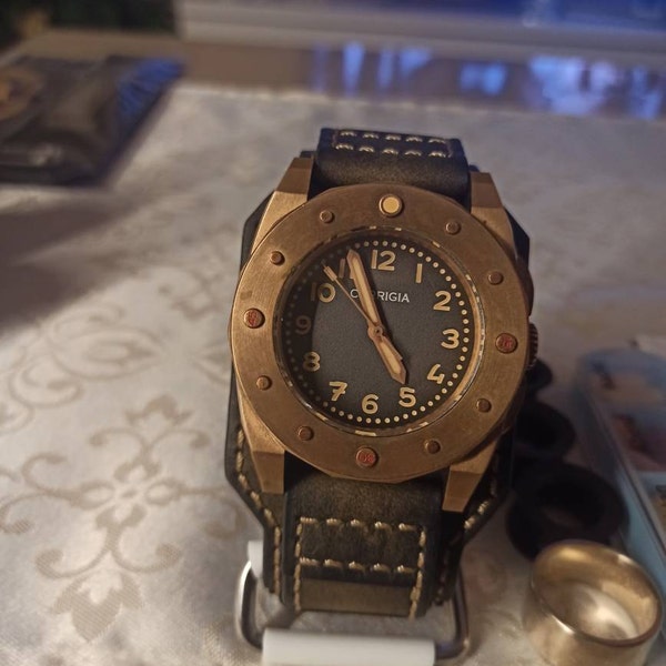 Leather Watch Saddle.fully Stitched.pocket Watch Holder.watch Leather ...