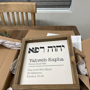 Yahweh Wall Sign Decor, Names of God Sign, Wall Decor Sign ...