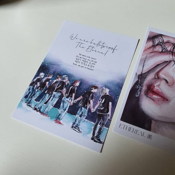 BTS Lyrics Postcard Set, A6, Fanart, Black Swan, Ugh!, We Are ...