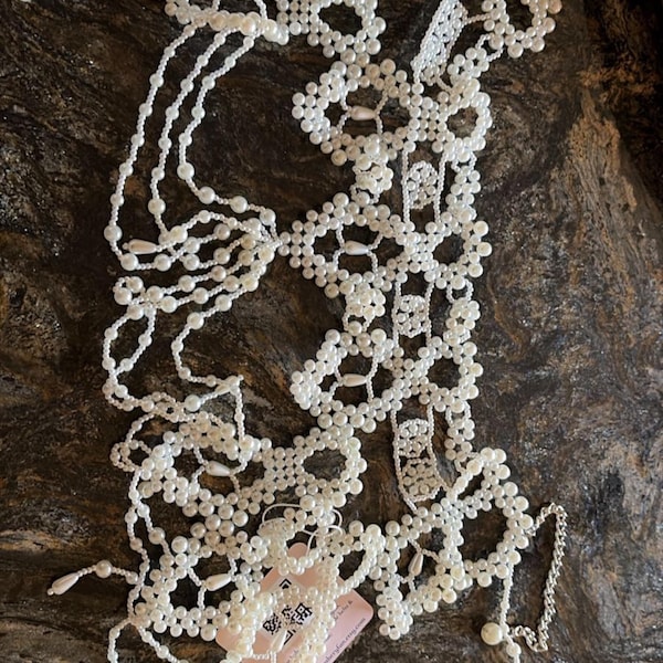 Bridal Pearl Shoulder Necklace - Etsy