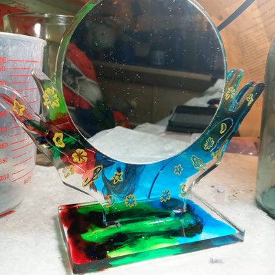 Hand Shape Silicone Mirror Mold-mirror Resin Mold-home Decoration ...