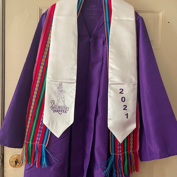 Andean Aguayo Graduation Stole: Ethnic Print Peruvian Scarf - Etsy