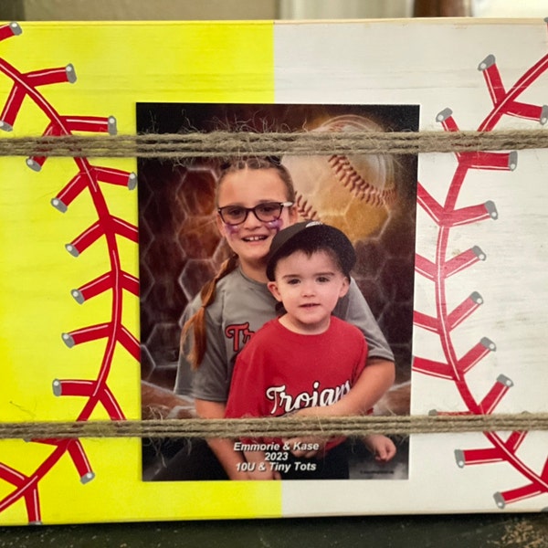 Baseball Picture Frame/holder, Farmhouse Style, Coaches Gift, Team Gift ...