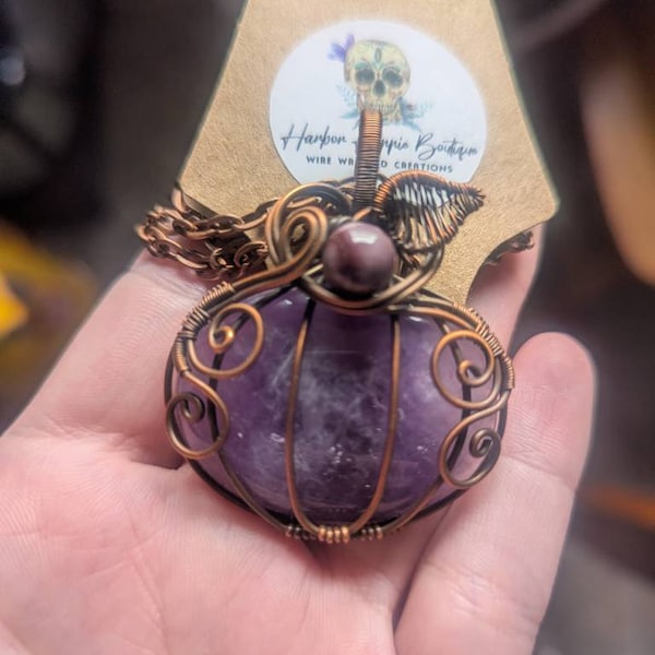 Ruby Fuchsite Pentacle Pendant, Ruby Fuchsite and Amethyst Wire Wrapped ...