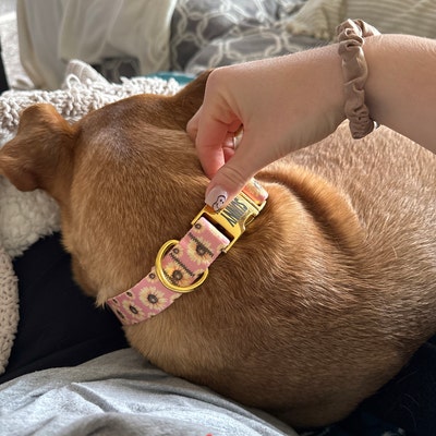 Plaid Dog Collars Personalized Dog Collars, Custom Dog Collar With Name, Engraved Metal Buckle ...