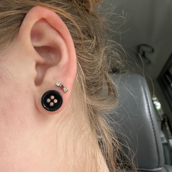 Plugs - Pale Baby Pink Button Plugs - 2g, 0g, and 00g. - Etsy