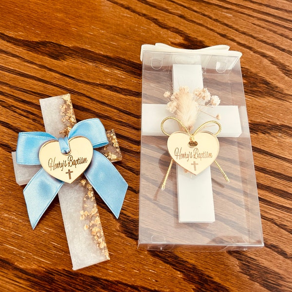 Personalized Baptism Favor Tag, Cross Baptism Name Tag, Lettering Name ...