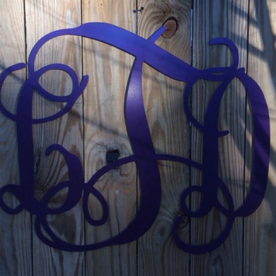 Metal Monogram Wall Art indoor/outdoorpersonalized Home Decor, Wedding ...