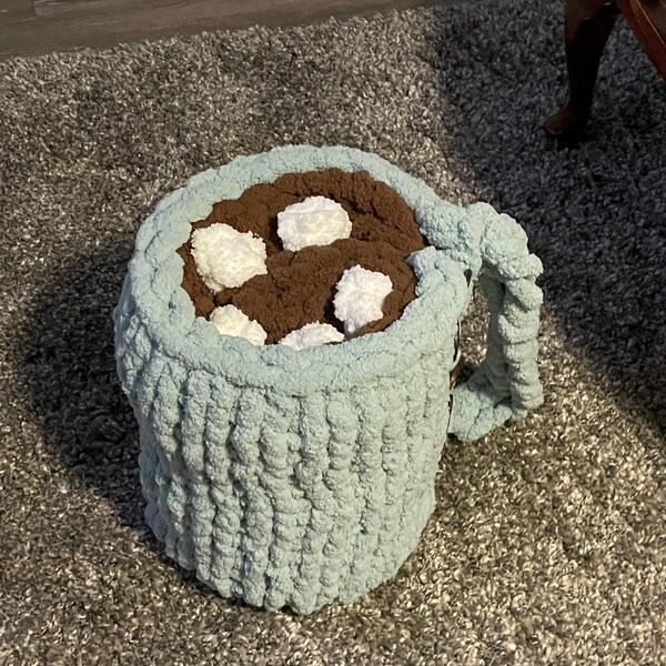 Hot Cocoa Mug Blanket Pattern (hand-knit & Crochet) - PDF PATTERN ONLY ...