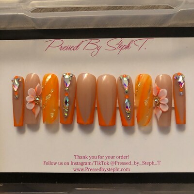 Belle Red French Tip Nails French Tip Nails With Pearls Pearl Nails ...