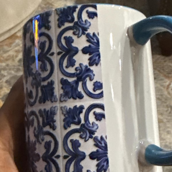 Azulejo Tile Mug | Portuguese Blue Tile Design Ceramic Coffee Mug (11oz ...