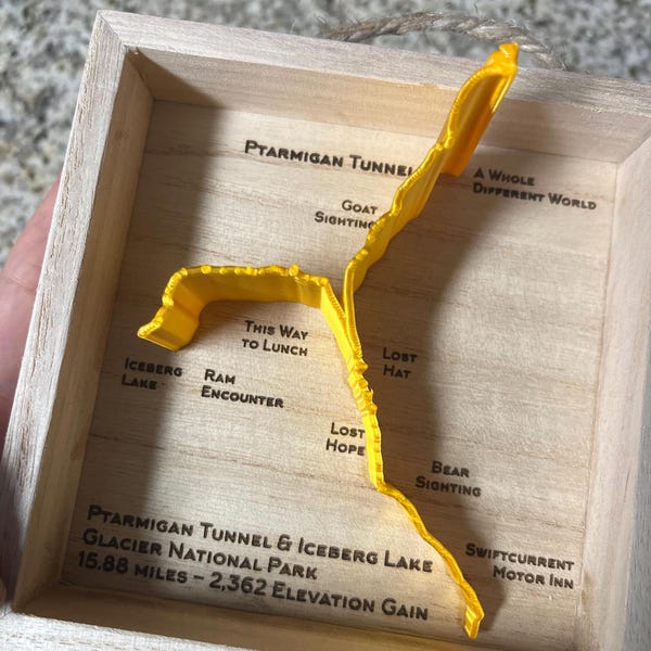 Leadville 100 MTB 3D Trail Model - Laser Engraved - Etsy