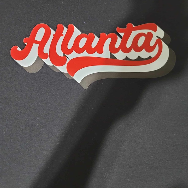 Atlanta Svg, Baseball Svg, Retro Font Svg, Atlanta Template, Georgia ...