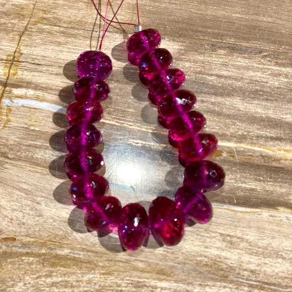 Natural Faceted Ruby Bracelet Dainty Bracelet Ruby Faceted Gemstone ...