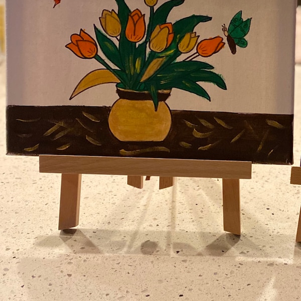 Predrawn Outlined Flower Canvas,diy Paint Kit,flower Painting,tulip ...