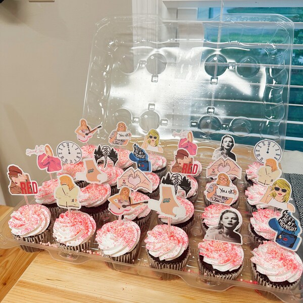 Taylor Swift Cupcake Toppers, Taylor Swift Birthday, Taylor Swift Party ...
