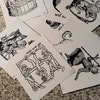 Sarcastic Middle Ages Sticker Set, Hand Drawn Medieval Woodcut Stickers ...