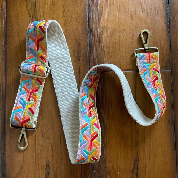 Embroidered Purse Strap Crossbody Strap for Purses Gift for Mom Boho ...