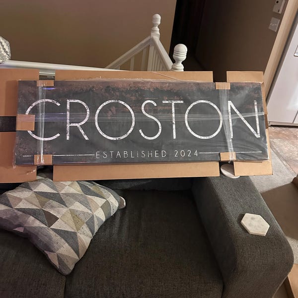 Family Name Sign Last Name Established Signs Gift for Her Modern ...