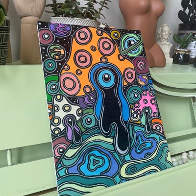 Original Trippy Painting Canvas Wall Art - Etsy
