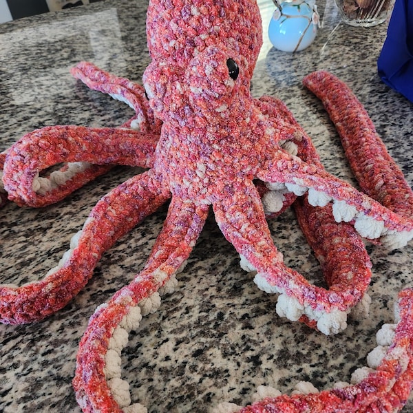 CUSTOM ORDER - Made to Order - Extra Large Octopus | 31” Plush Crochet ...