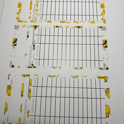 Cash Envelope Tracker Printable, Bee Themed Budget Insert, Dave Ramsey ...