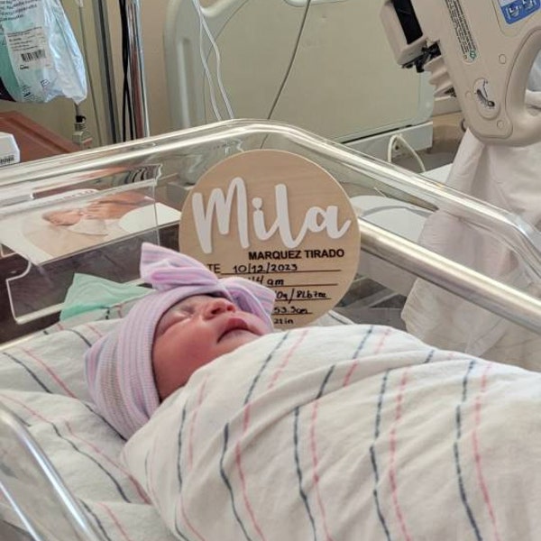 Baby Name Sign for Hospital Nursery Decor Birth Stat Sign Baby ...