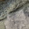 Light Beige Chiffon With Embroidery and Paint, Beige Chiffon Fabric ...