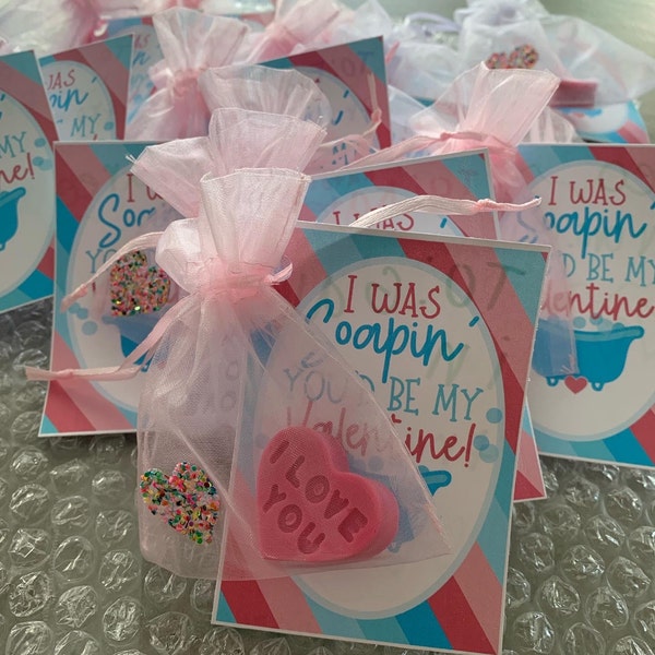 Valentine's Day Printable Tags Soap Valentine I Was Soapin' Class Team ...