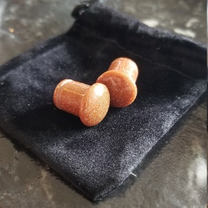 Red Goldstone Single Flare Plugs Cute Ear Plugs Stone Plugs Single ...