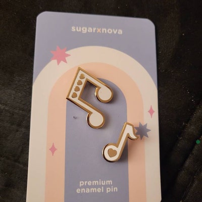 Music Note Hard Enamel Pin // Love Band Choir Teacher - Etsy