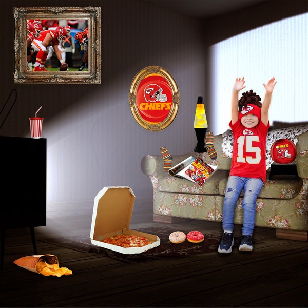 Football Inspired Hats/crochet Hats/mahomes Mohawk/ Kansas City ...