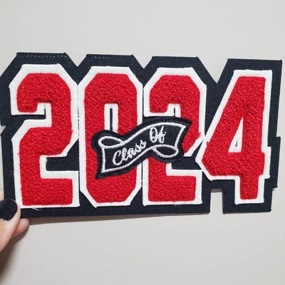 3 Chenille Varsity Letterman class Of Number - Etsy